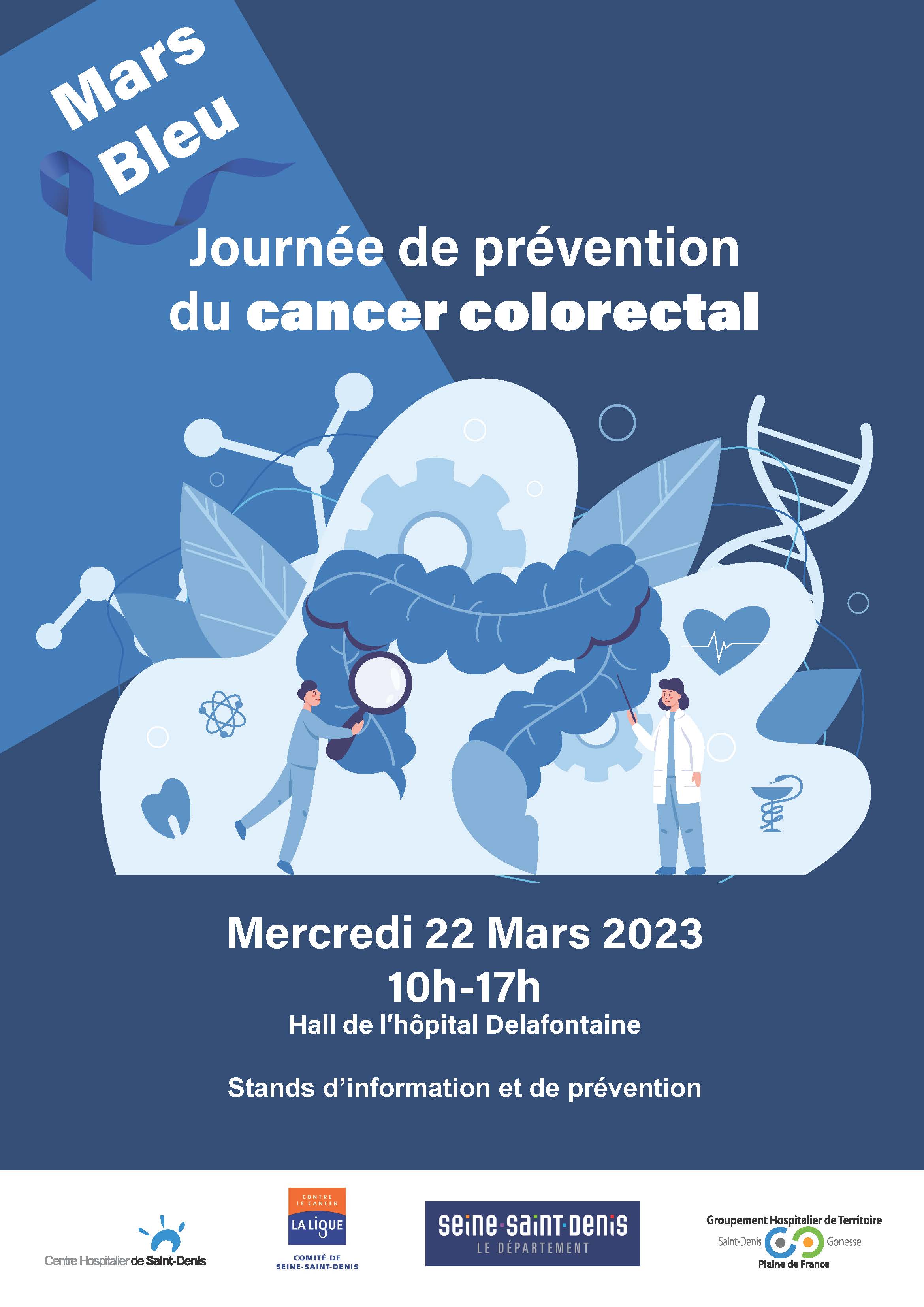 22 mars : Journée de prévention du cancer colorectal à l'hôpital Delafontaine | CH St Denis